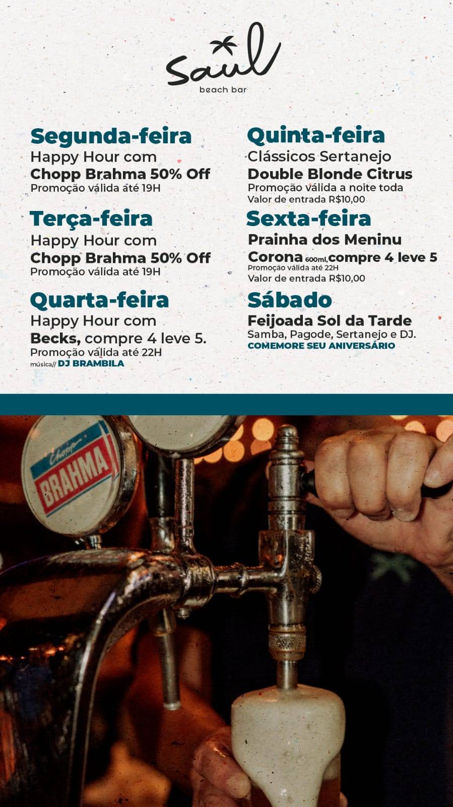 Menu em Saul Beach Bar, São Paulo, R. Ramos Batista