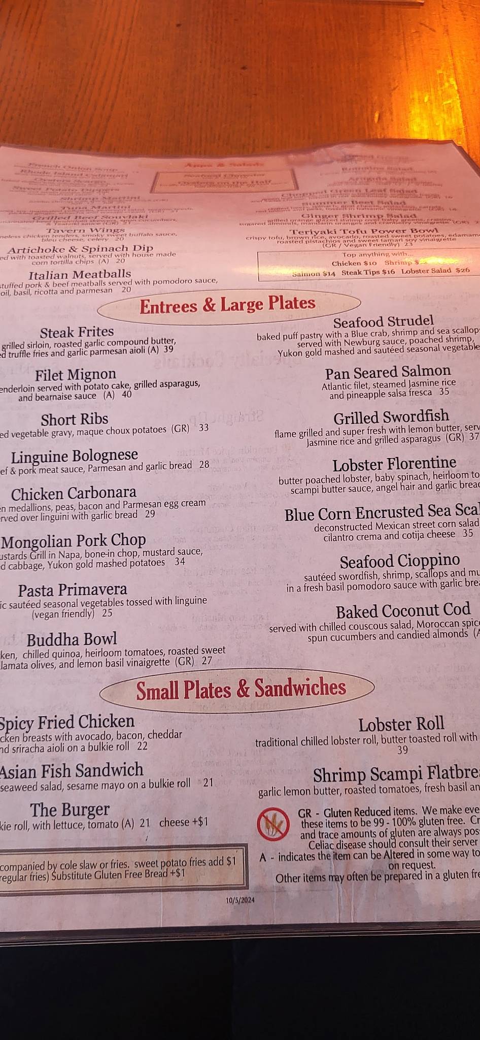 Menu at Scargo pub & bar, Dennis, 799 Main St