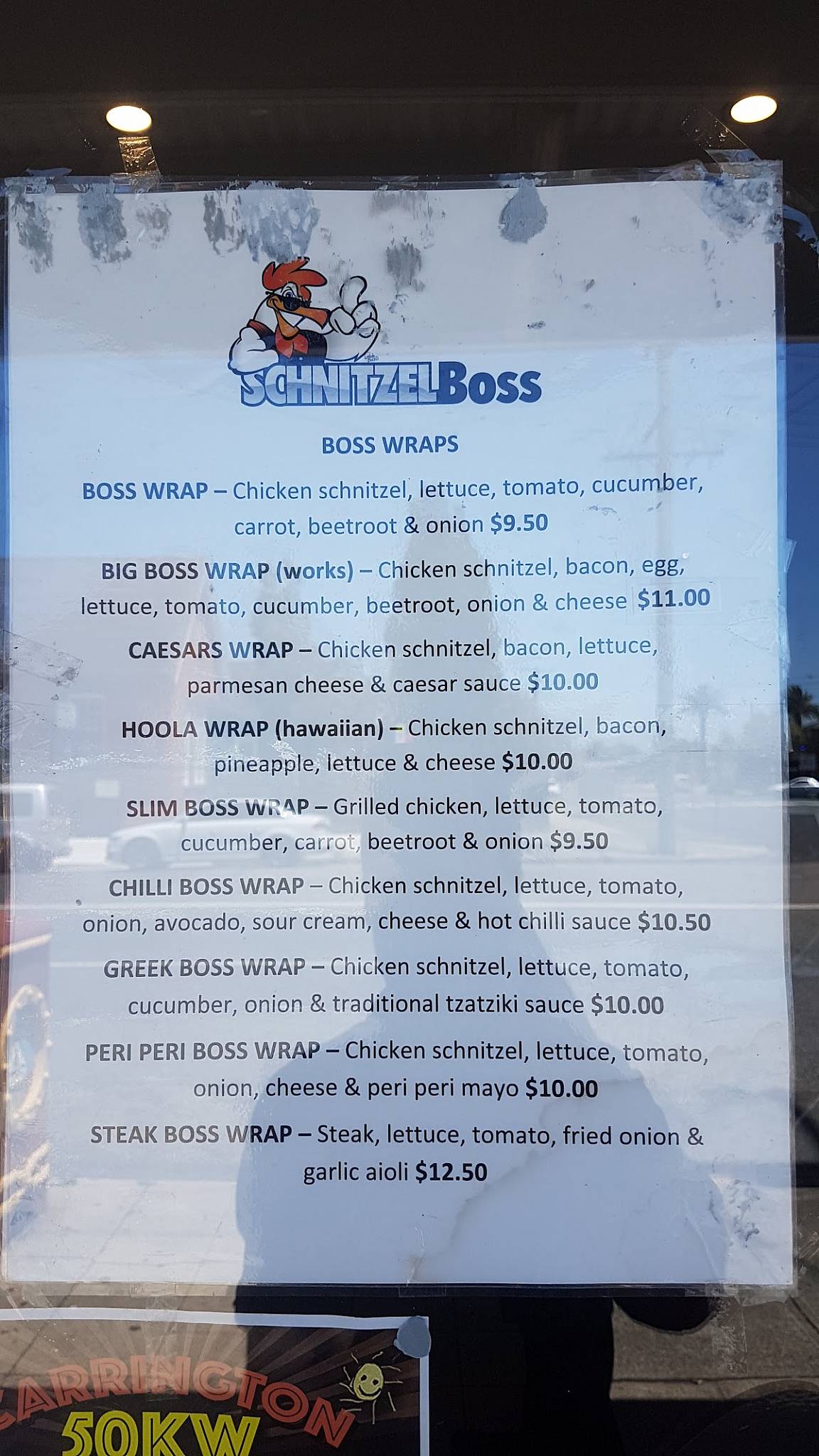 Menu at Schnitzel House Newcastle fast food, Carrington