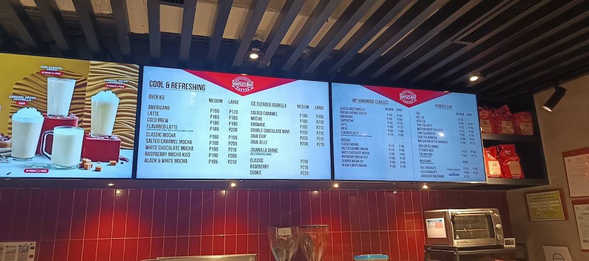 Menu at Seattle's Best Coffee Antipolo, Antipolo