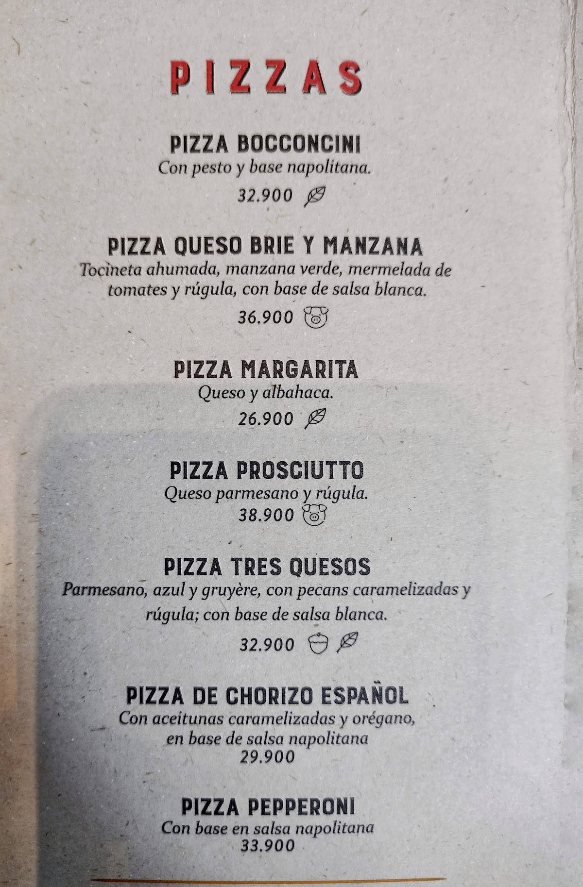 Carta del restaurante Semolina-109, Bogotá, Cl. 109 #17-63