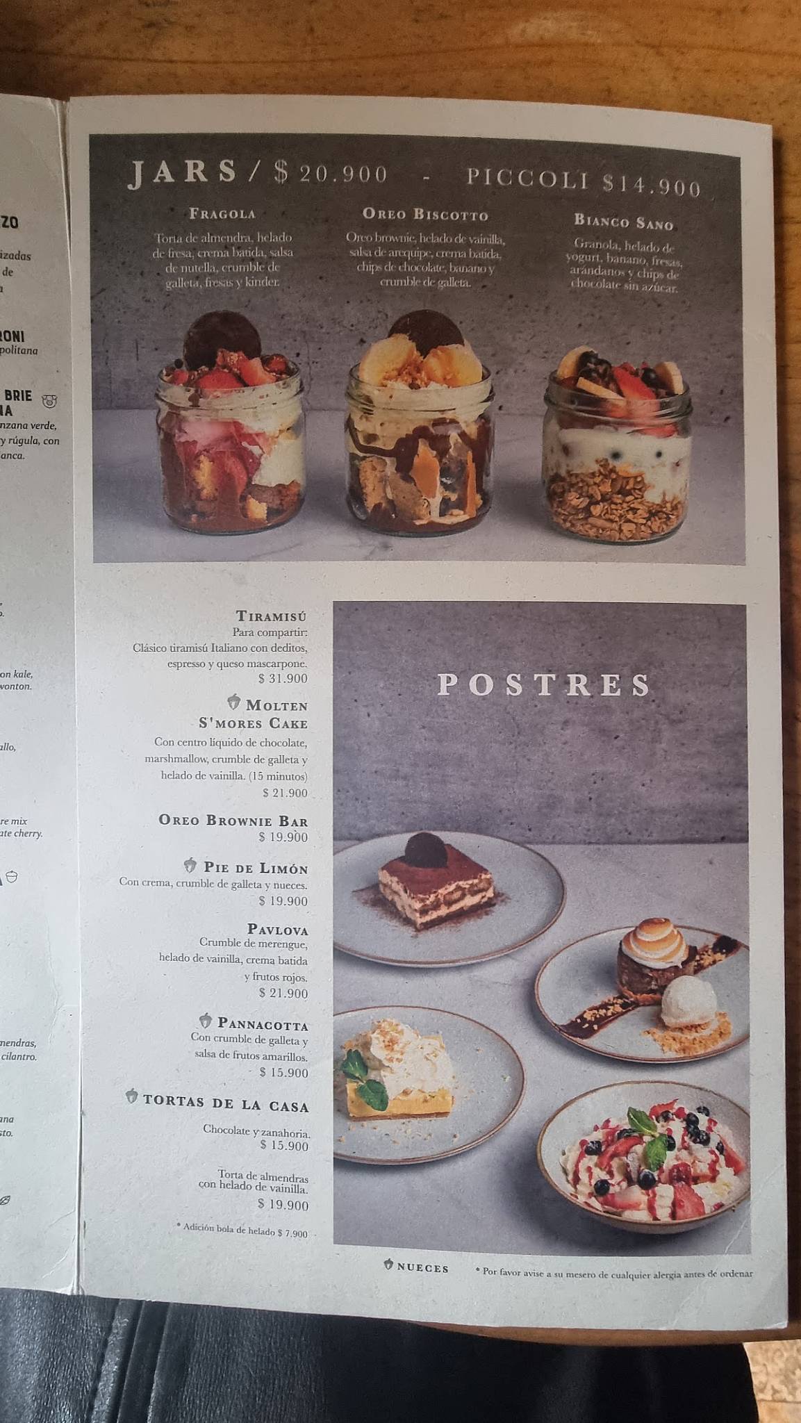 Carta del restaurante Semolina 109, Bogotá, Cl. 109 #17-63