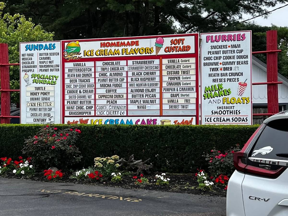 Menu at Seneca Farms restaurant, Penn Yan, NY-54A