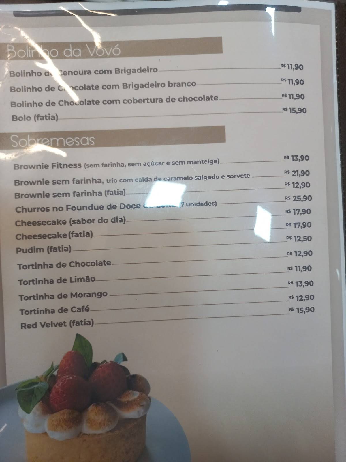 Menu em Senhor dos Cafés Patos, Patos