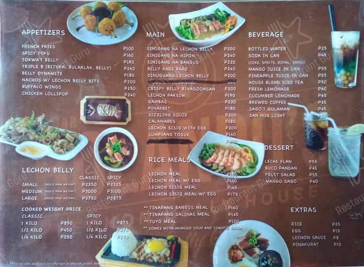 Carta del restaurante Señor Rolando’s Lechon Belly House Cubao, Ciudad ...
