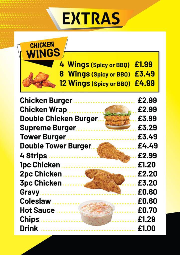 Menu at Shake Bee restaurant, Manchester