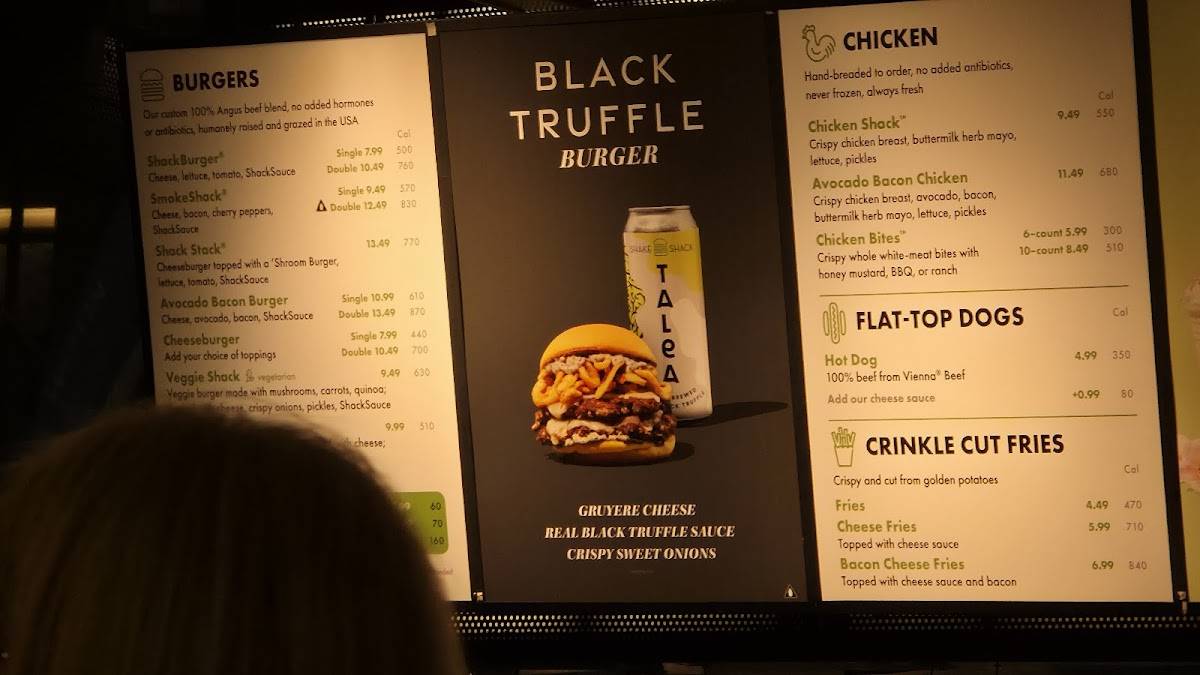 Carta de comida rápida Shake Shack Herald Square, West New York, Broadway