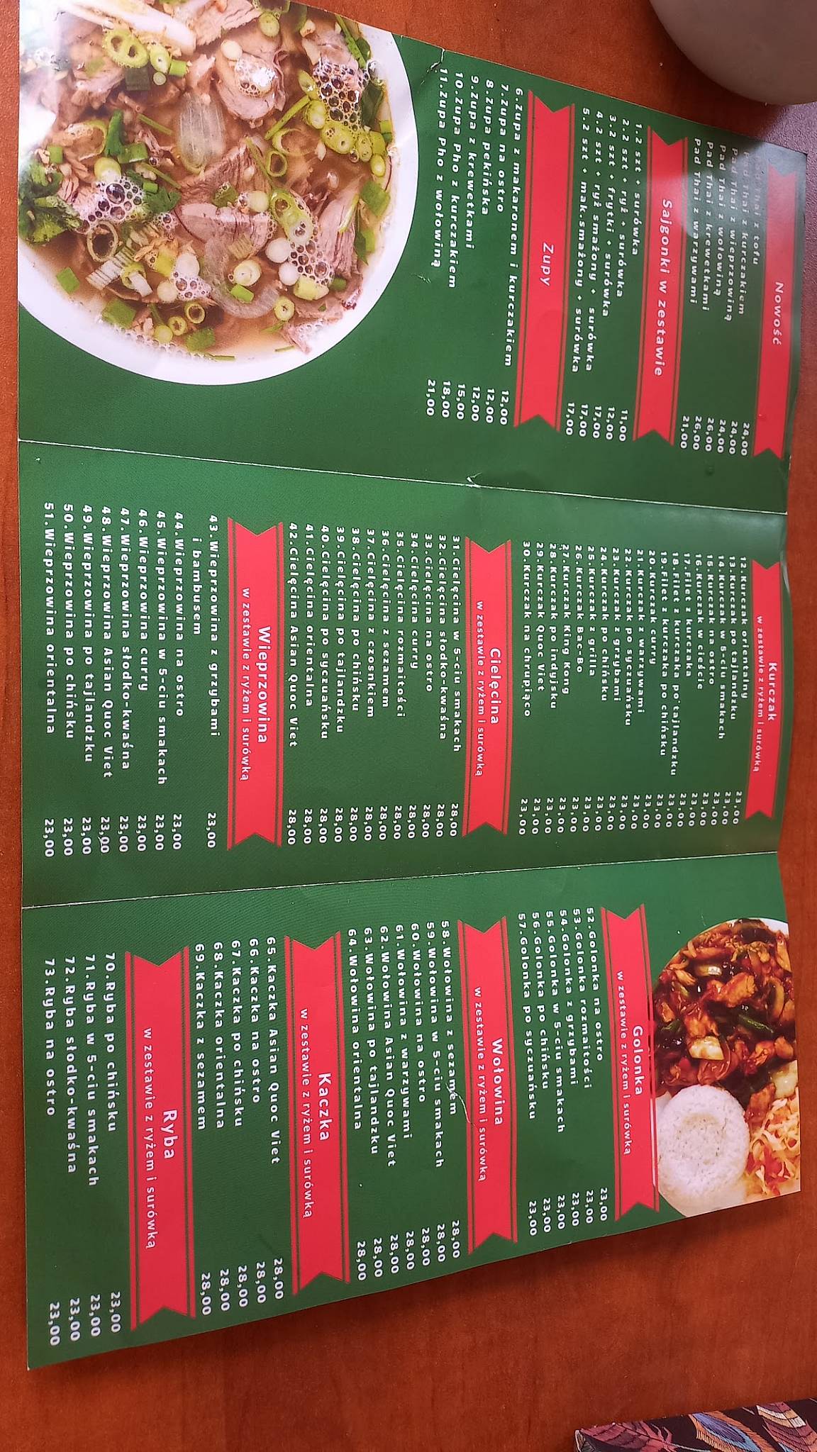 Menu at Bar Orientalny Restauracja QUOC VIET, Sierpów