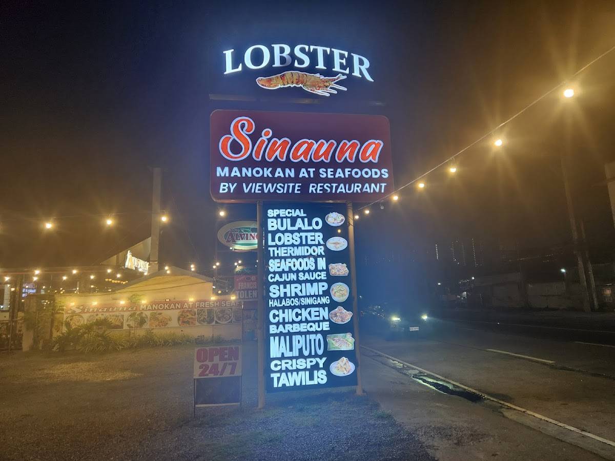Menu at Sinauna Manokan at seafoods Restaurant, Tagaytay