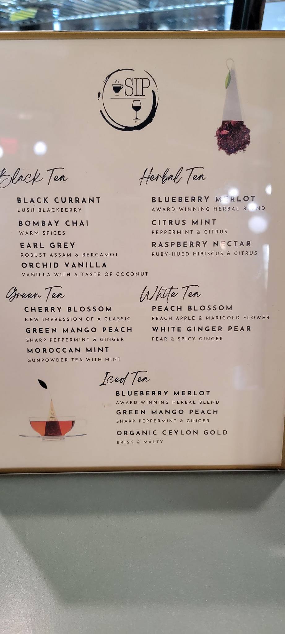 Menu at Sip at Selah, Norman
