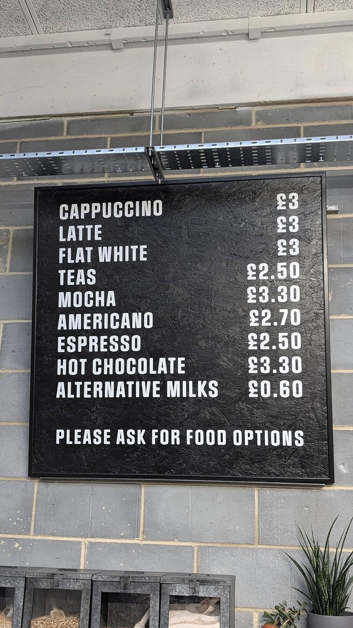 Menu at Six Chimneys Bakery, Cheltenham