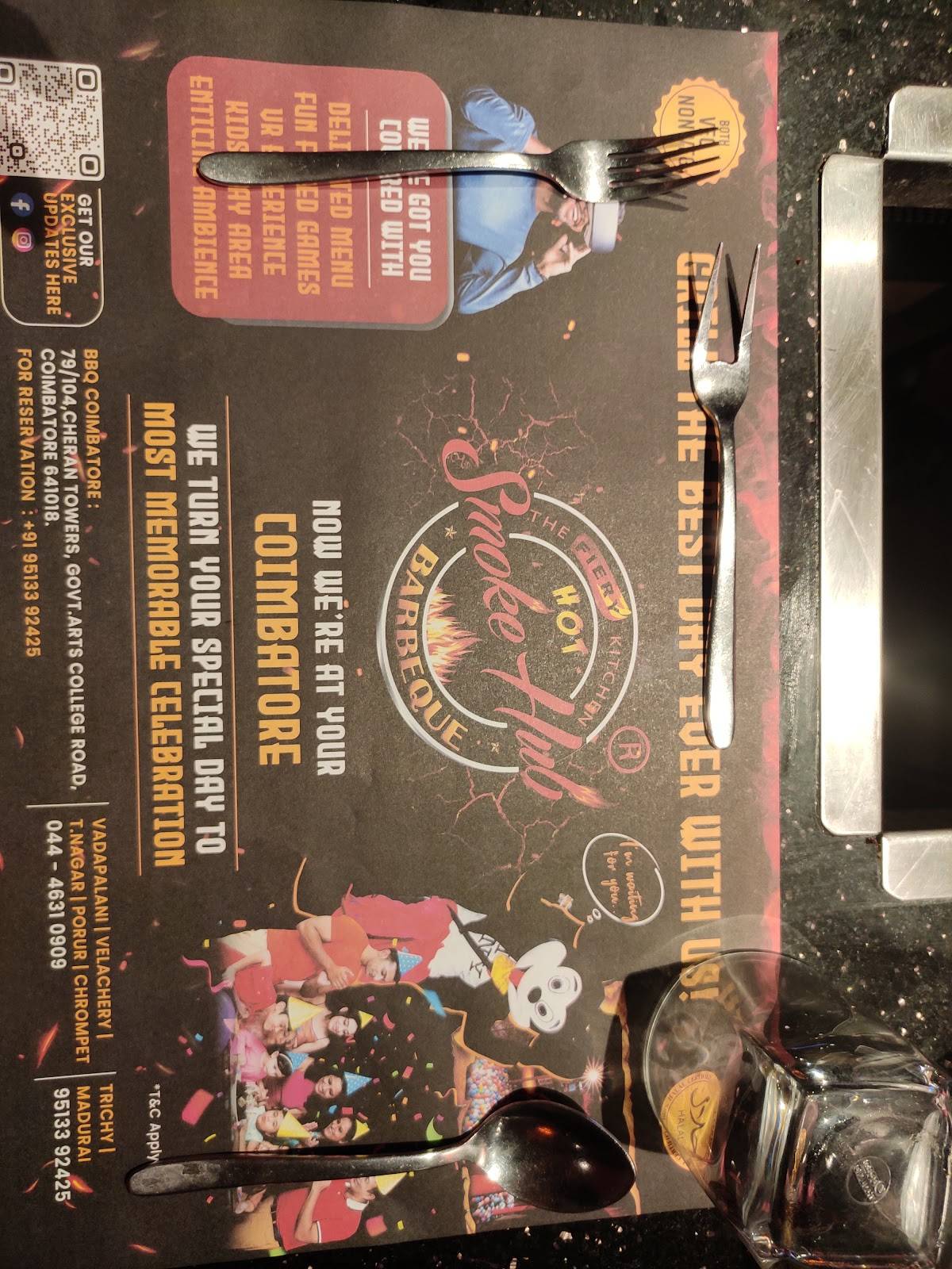 Menu at Smoke Hub, Tiruchirappalli