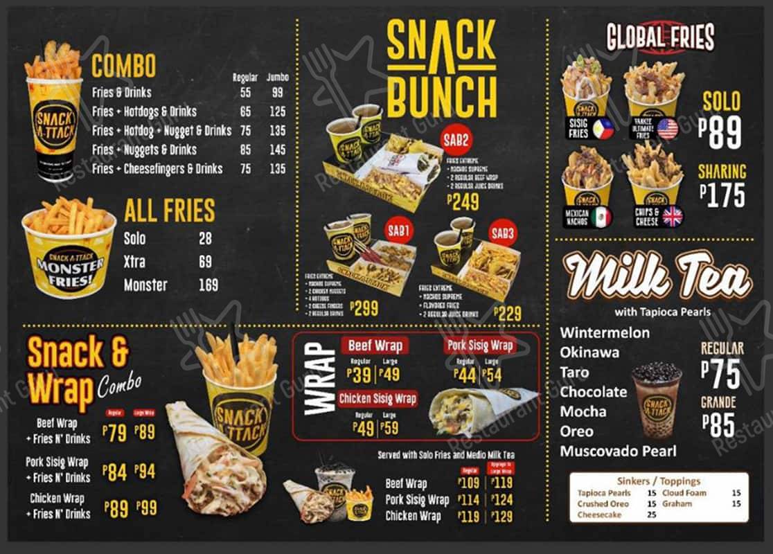Menu at Snack Attack, Taguig, Third Floor