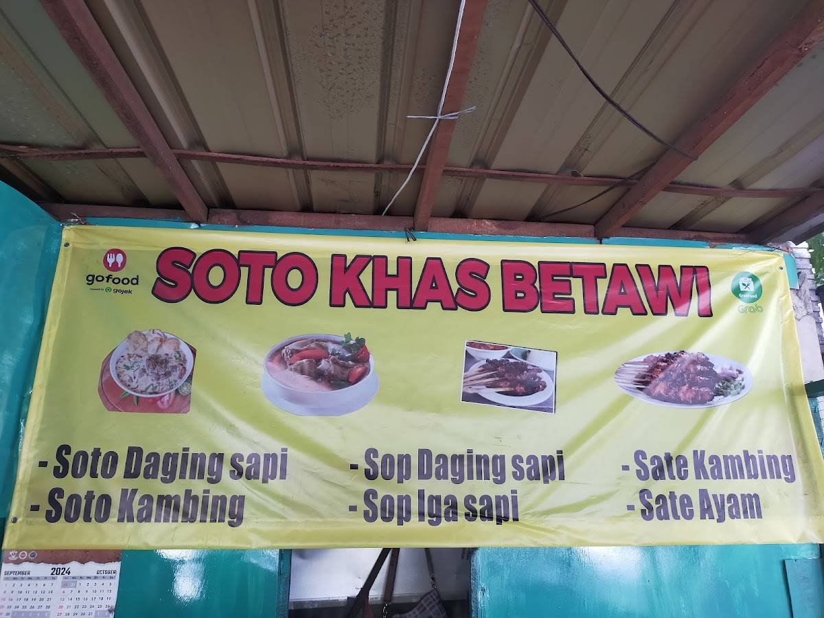 Menu at Soto Betawi Bang Iyan Kumis restaurant, South Jakarta