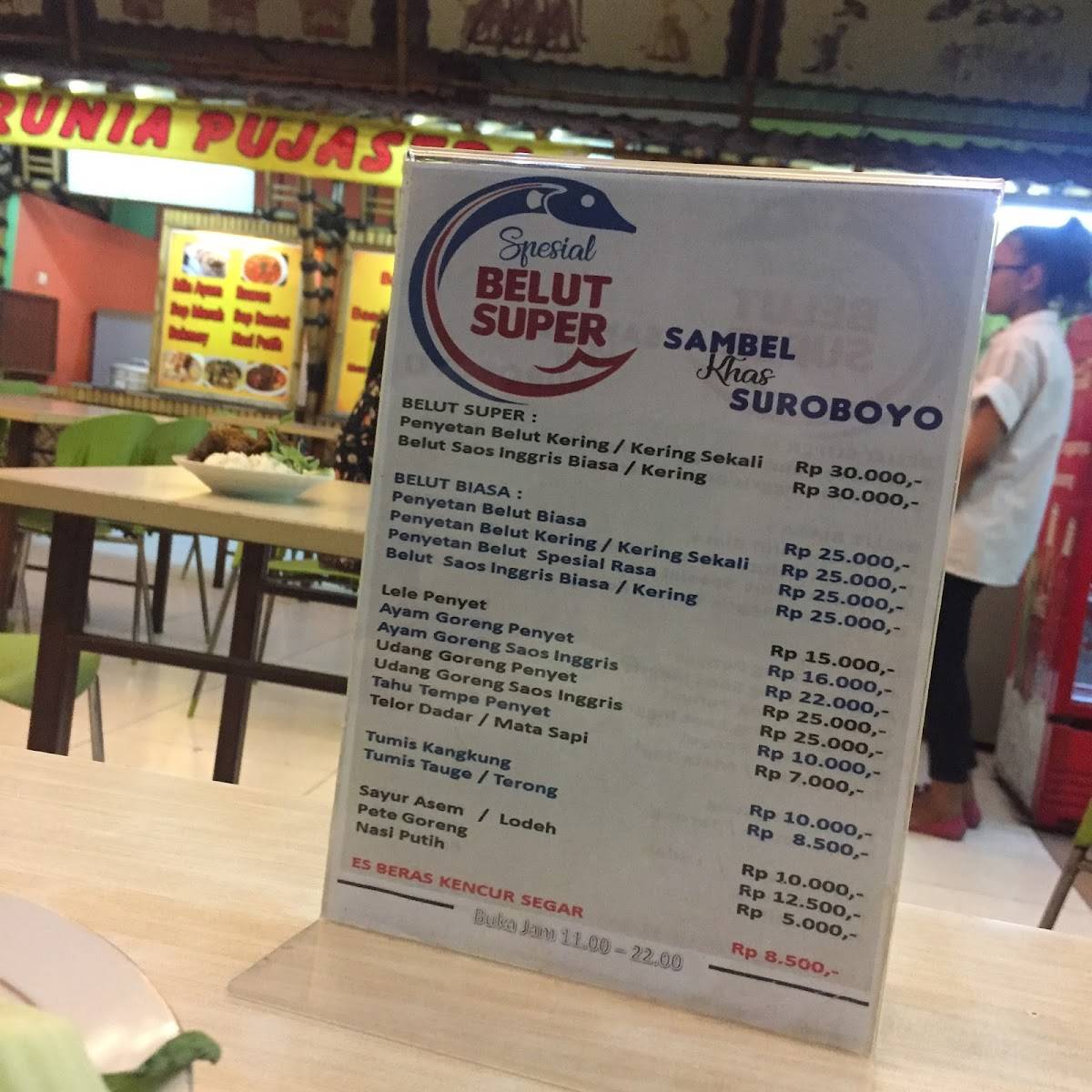 Carta del restaurante Spesial Belut Surabaya H. Poer, Surabaya, Jl ...