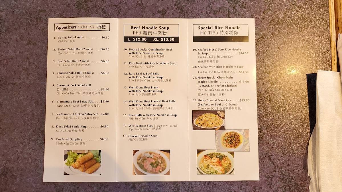 Menu at Spinnaker's Cafe, Sylvan Lake