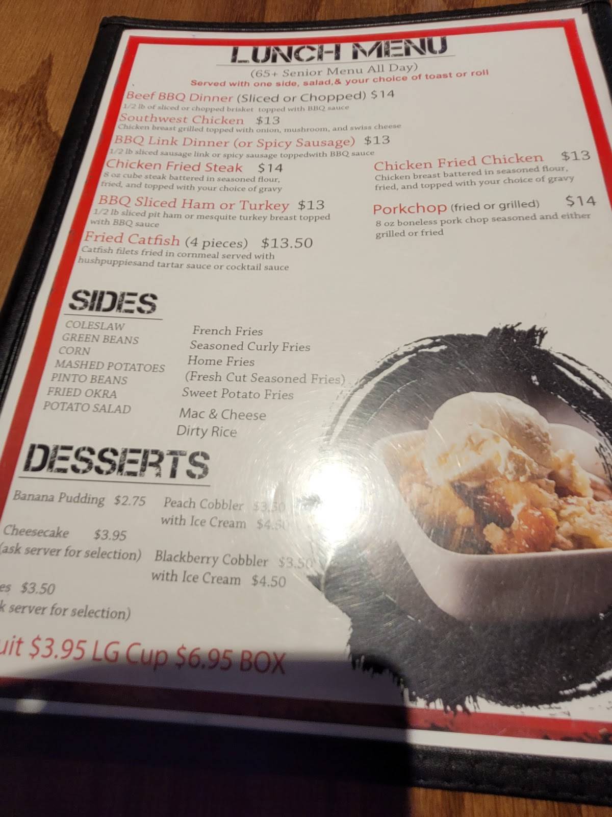 Menu at Splendora Cafe & BBQ, New Caney, Speed St