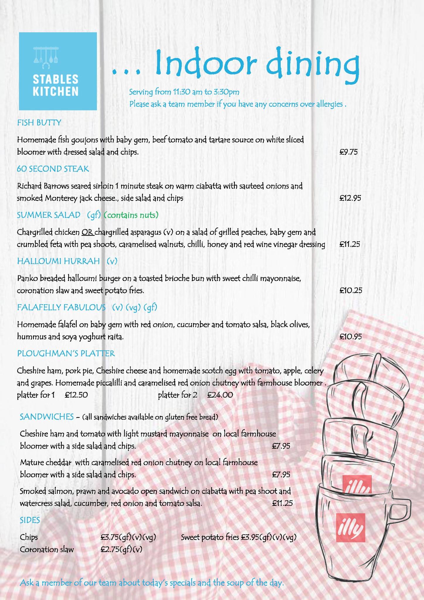 Menu at Stables Kitchen restaurant, Stockport, Hall Rd