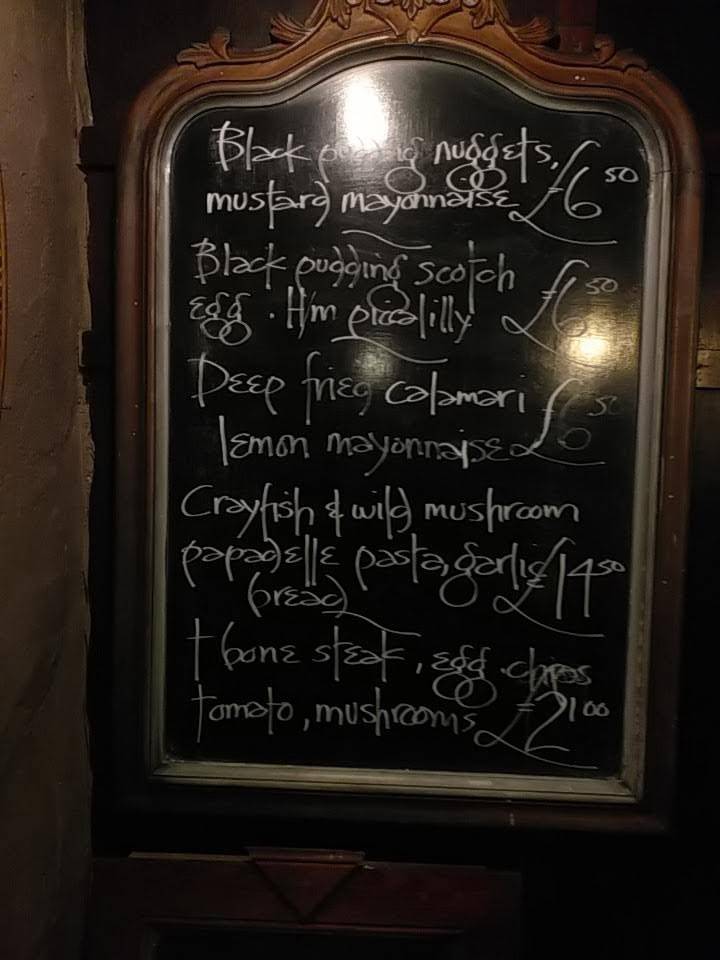Menu at Staff Of Life Inn restaurant, Todmorden