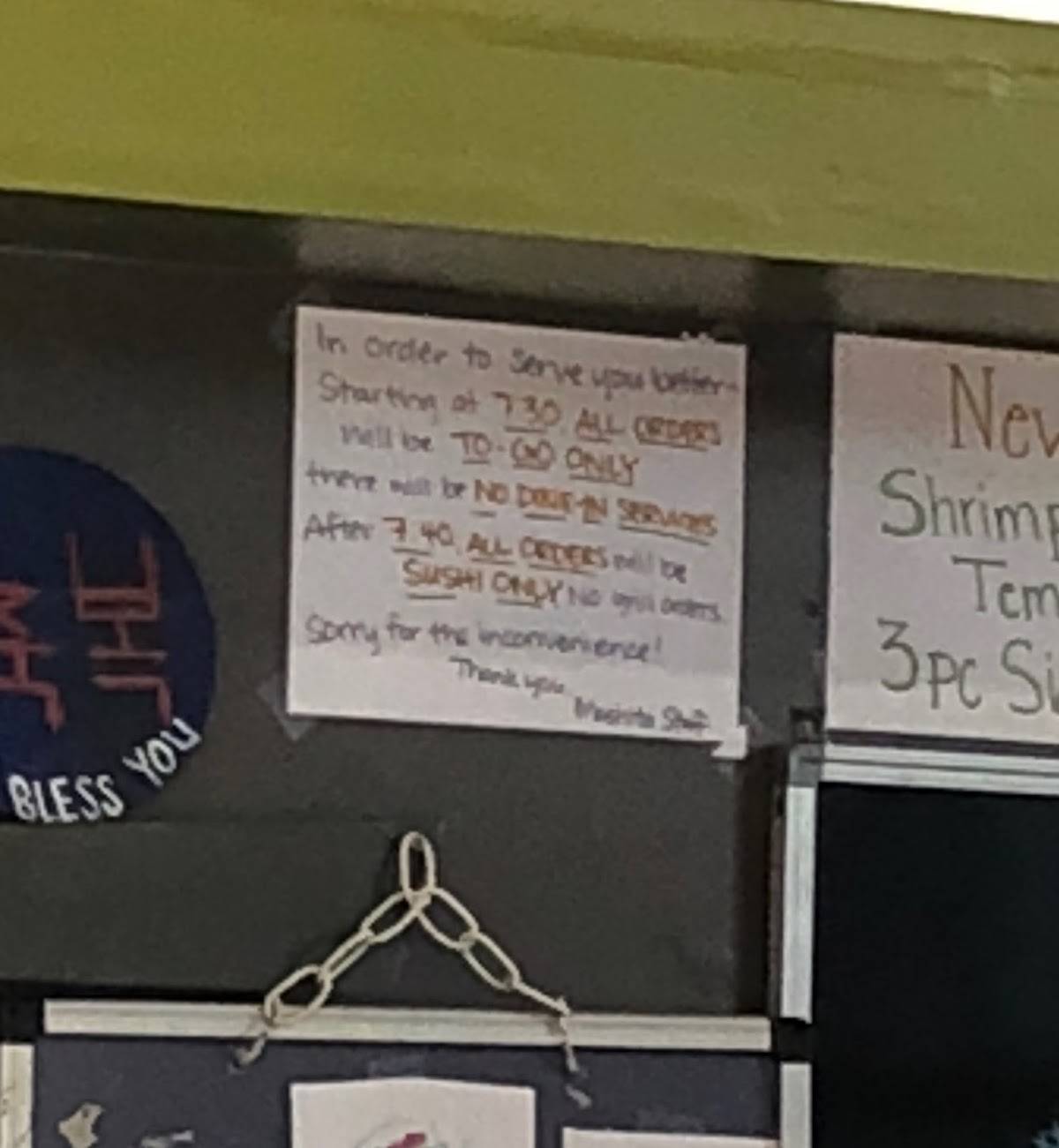 Menu at Mashita Teriyaki Restaurant, Stayton