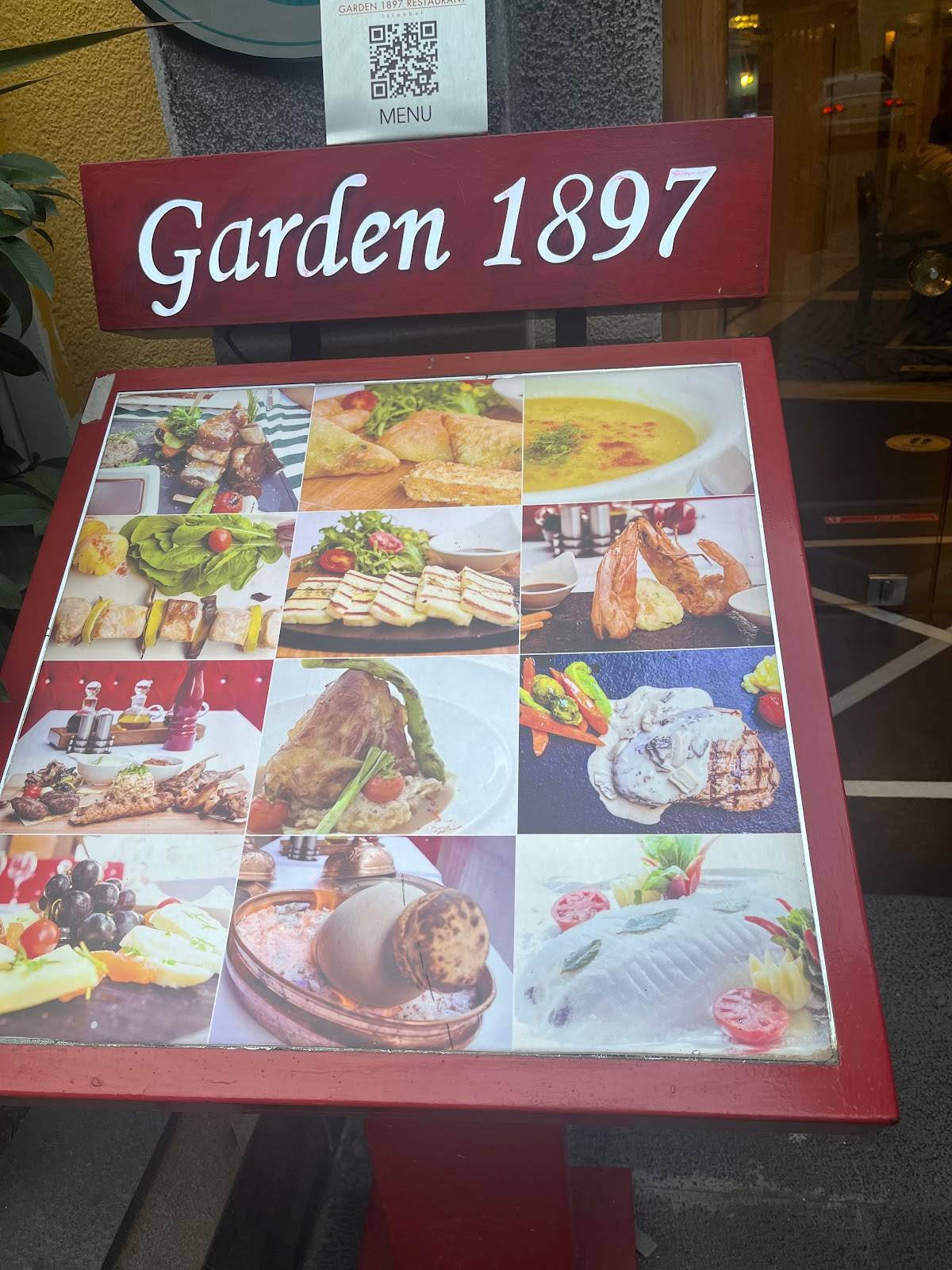 Menu at Garden 1897 Restaurant, Istanbul