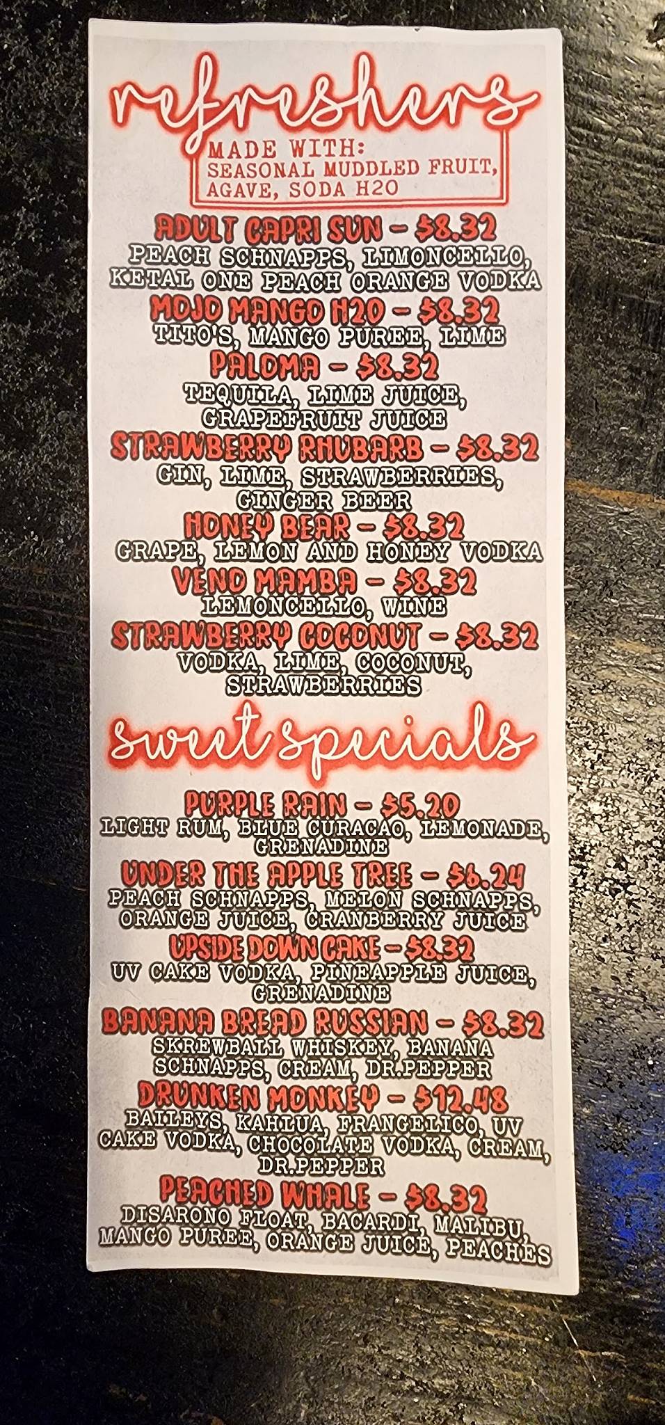 Menu at Steel Grill Restaurant & Bar, Gering