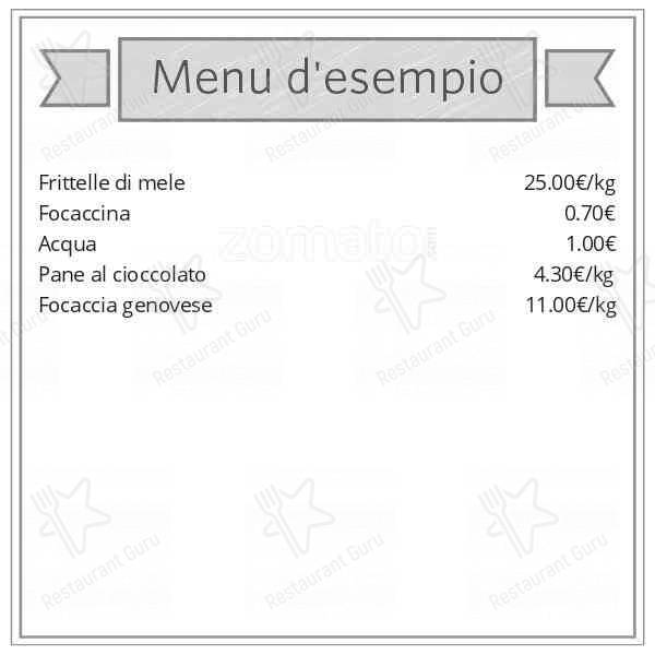 Menu at Panificio Pasticceria Stellardi, Milan