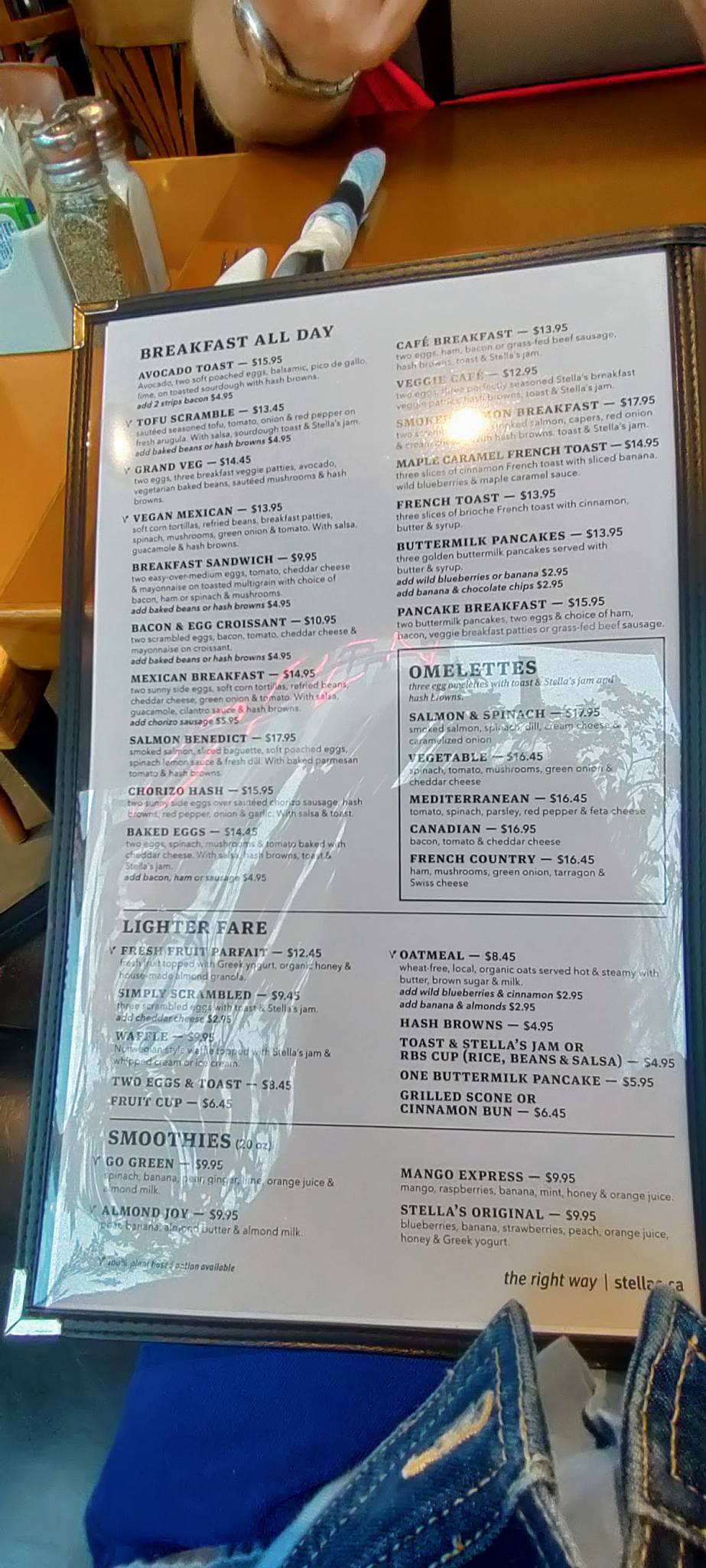Menu at Stella’s @ PlugIn restaurant, Winnipeg, 460 Portage Ave