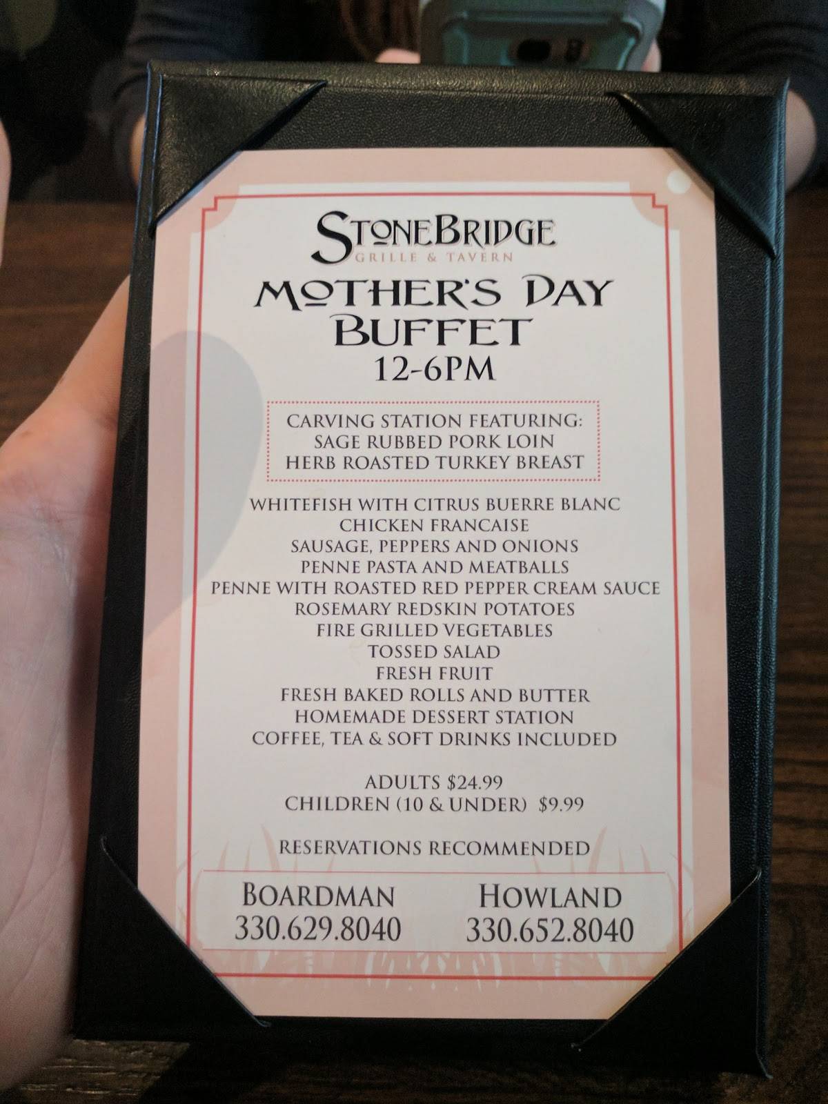 Menu at Stonebridge Grille & Tavern pub & bar, Warren