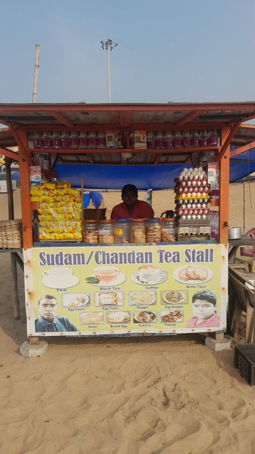 Menu at Sudam Chandan Tea Stall, Puri