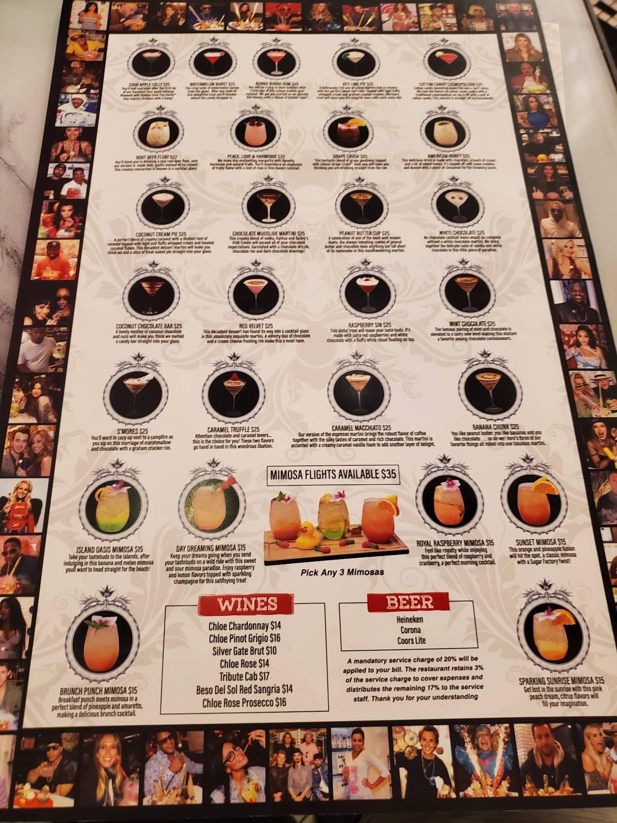 The sugar factory menu store