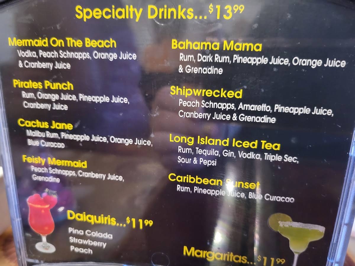 Menu at Pirate's Table Calabash Seafood Buffet pub & bar, Surfside Beach
