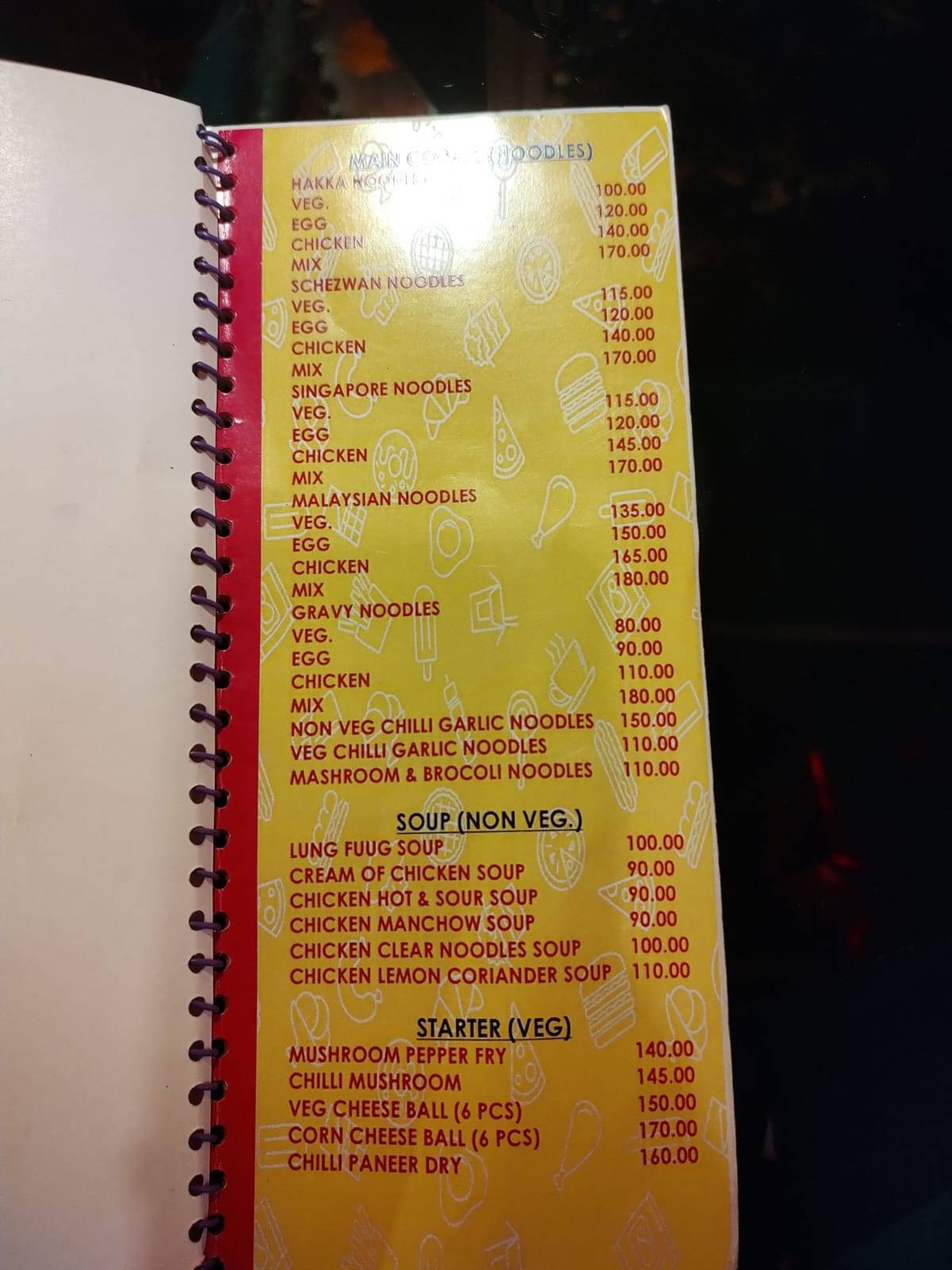 Menu at Mr. Baburchi Restaurant, Suri