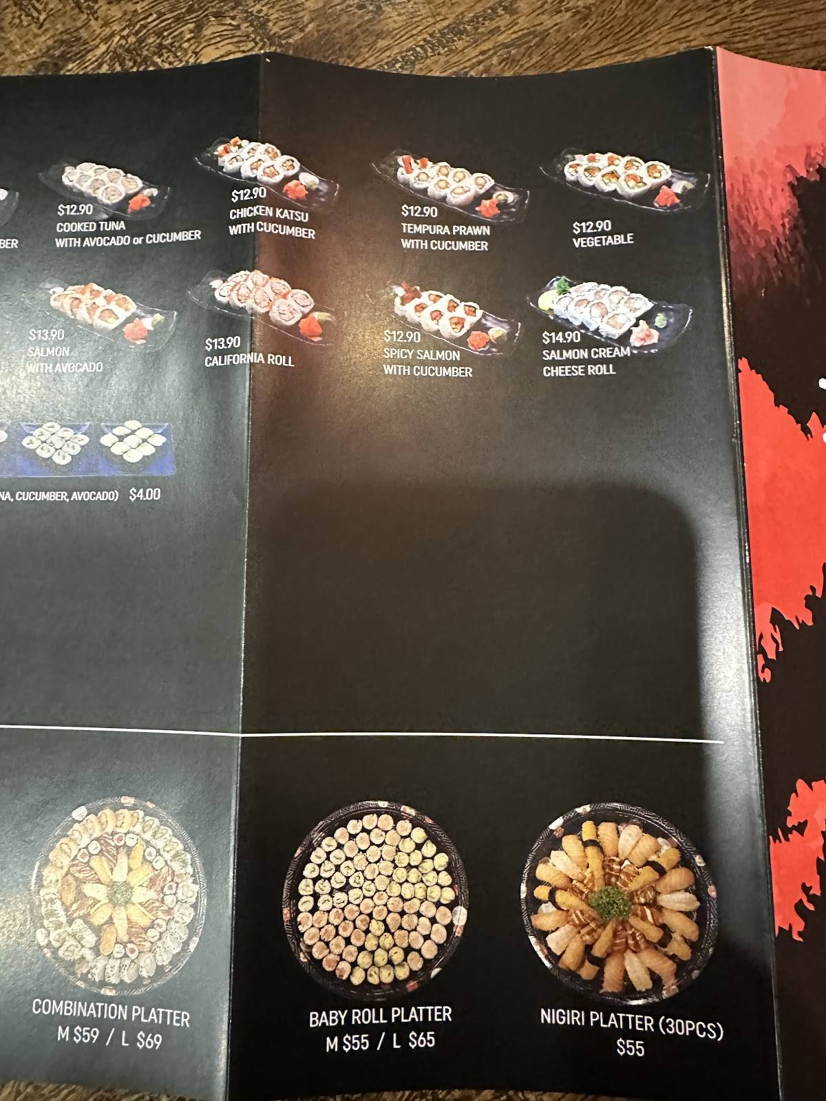 Menu at Sushi Go restaurant, Ermington