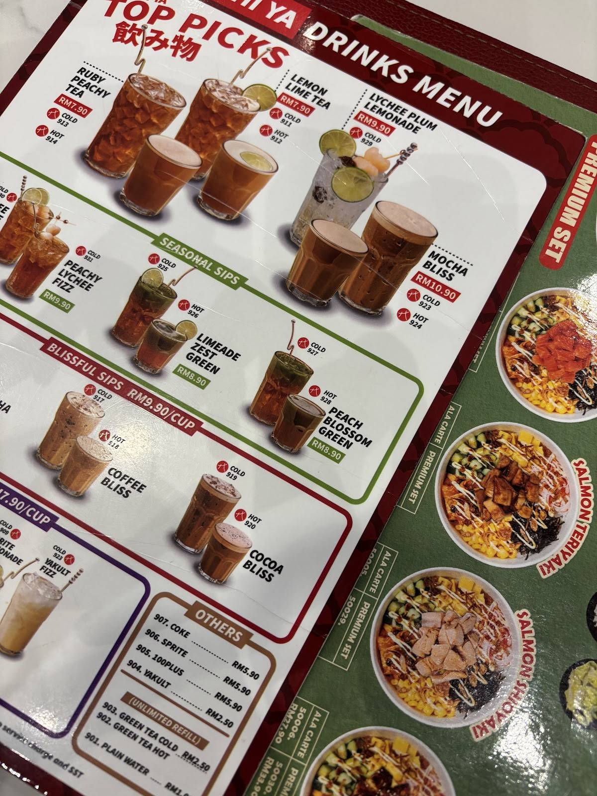 Menu at Sushi YA Raja Uda Butterworth Penang restaurant, Butterworth
