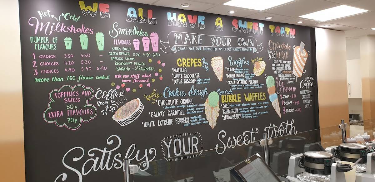 Menu at Sweet Tooth cafe, Hailsham