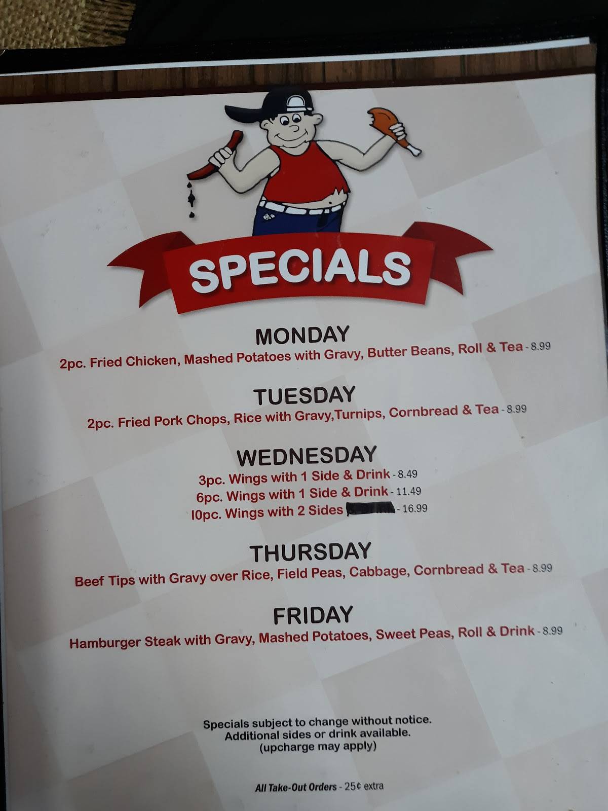 Menu at Fat Boy's Backyard BBQ & More, Sylvester