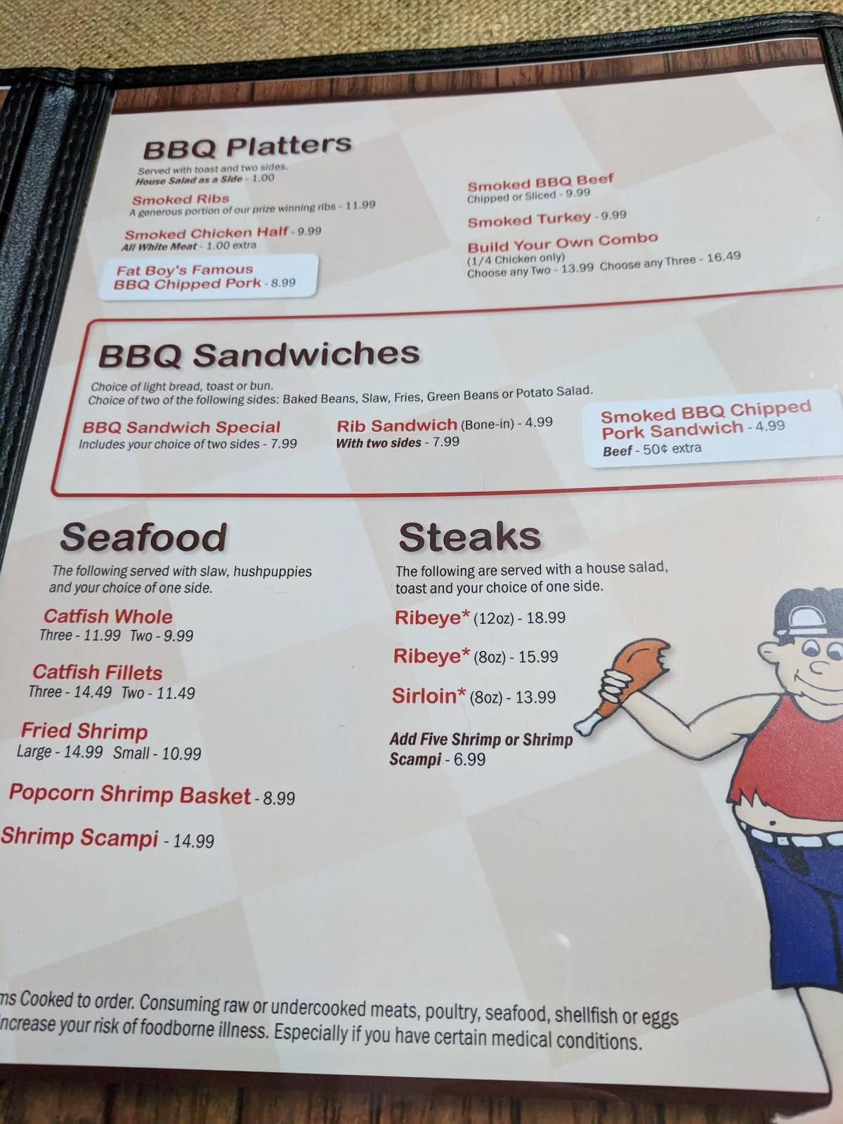 Menu at Fat Boy's Backyard BBQ & More, Sylvester
