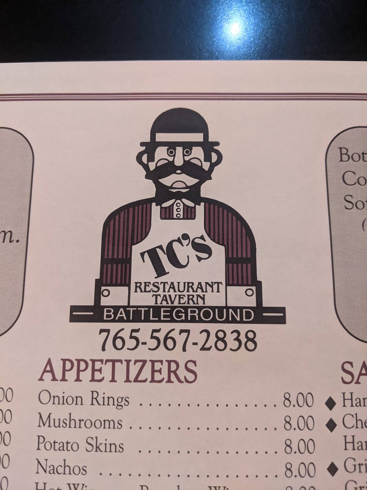 Menu at TC's Restaurant & Tavern, Battle Ground