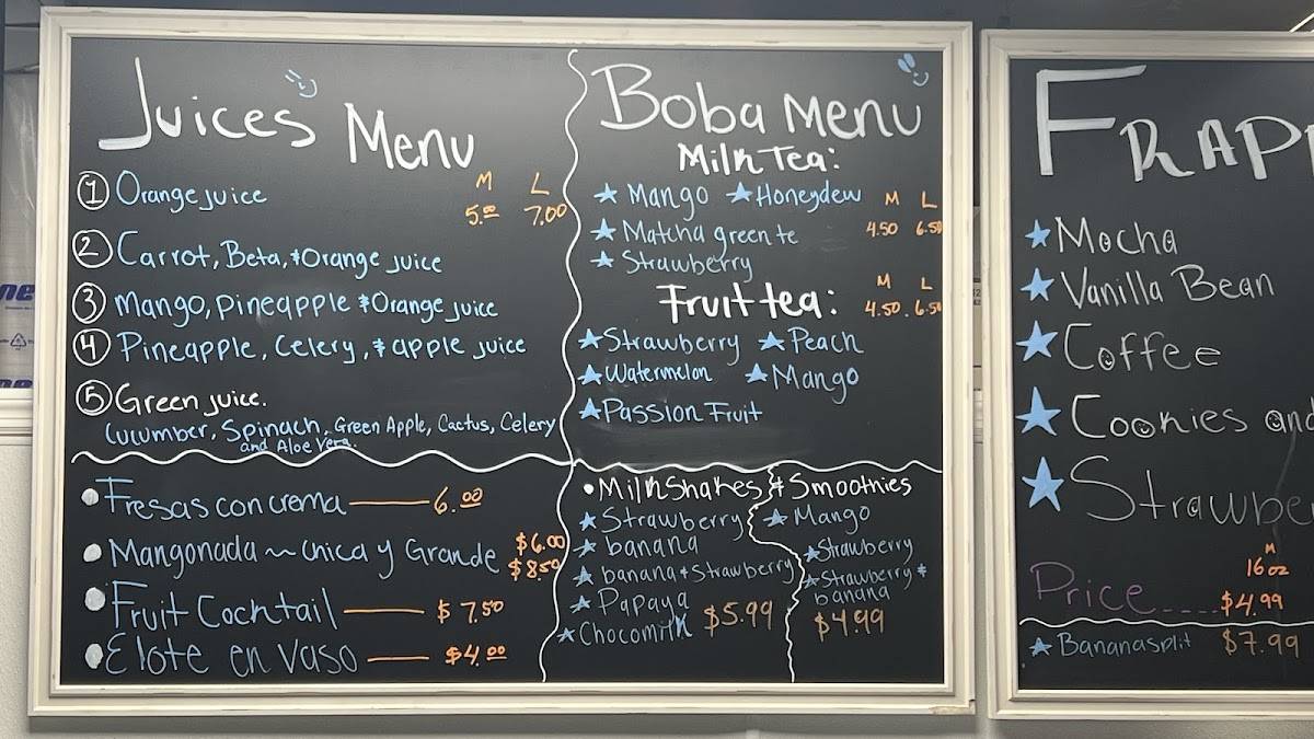 Menu at Tacos Roble restaurant, Chatsworth