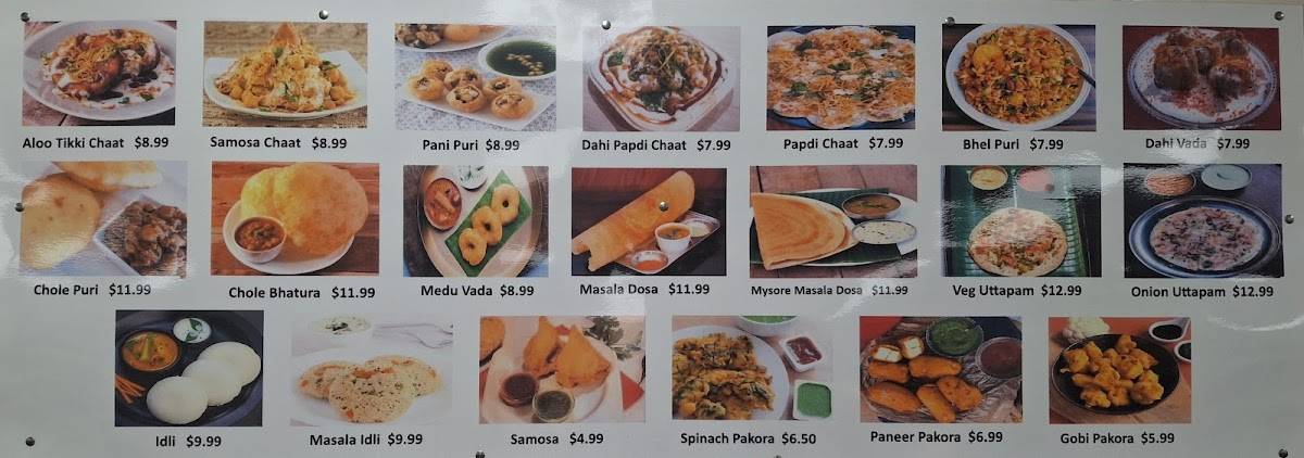 Menu at Taj Mahal Cuisine of India restaurant, Cedar Rapids