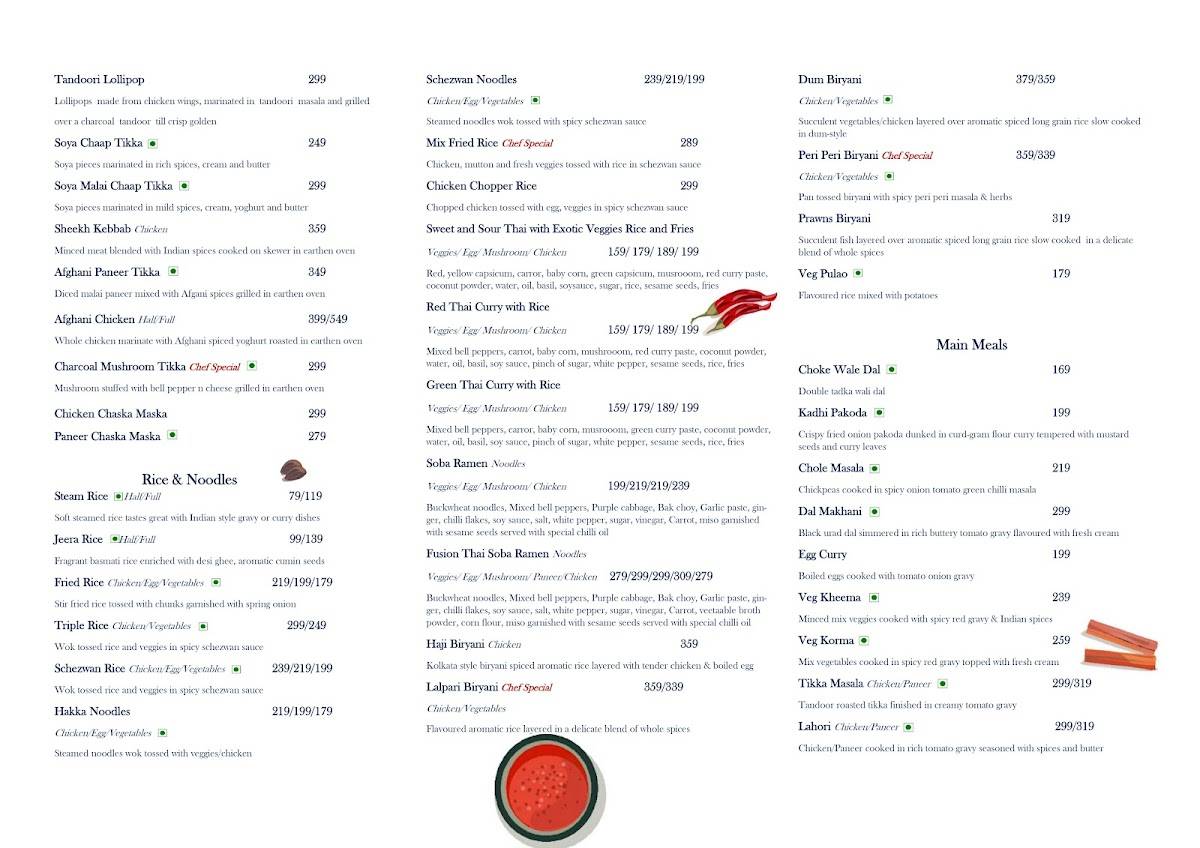 Menu at Tamasha Resto, Navi Mumbai, 10