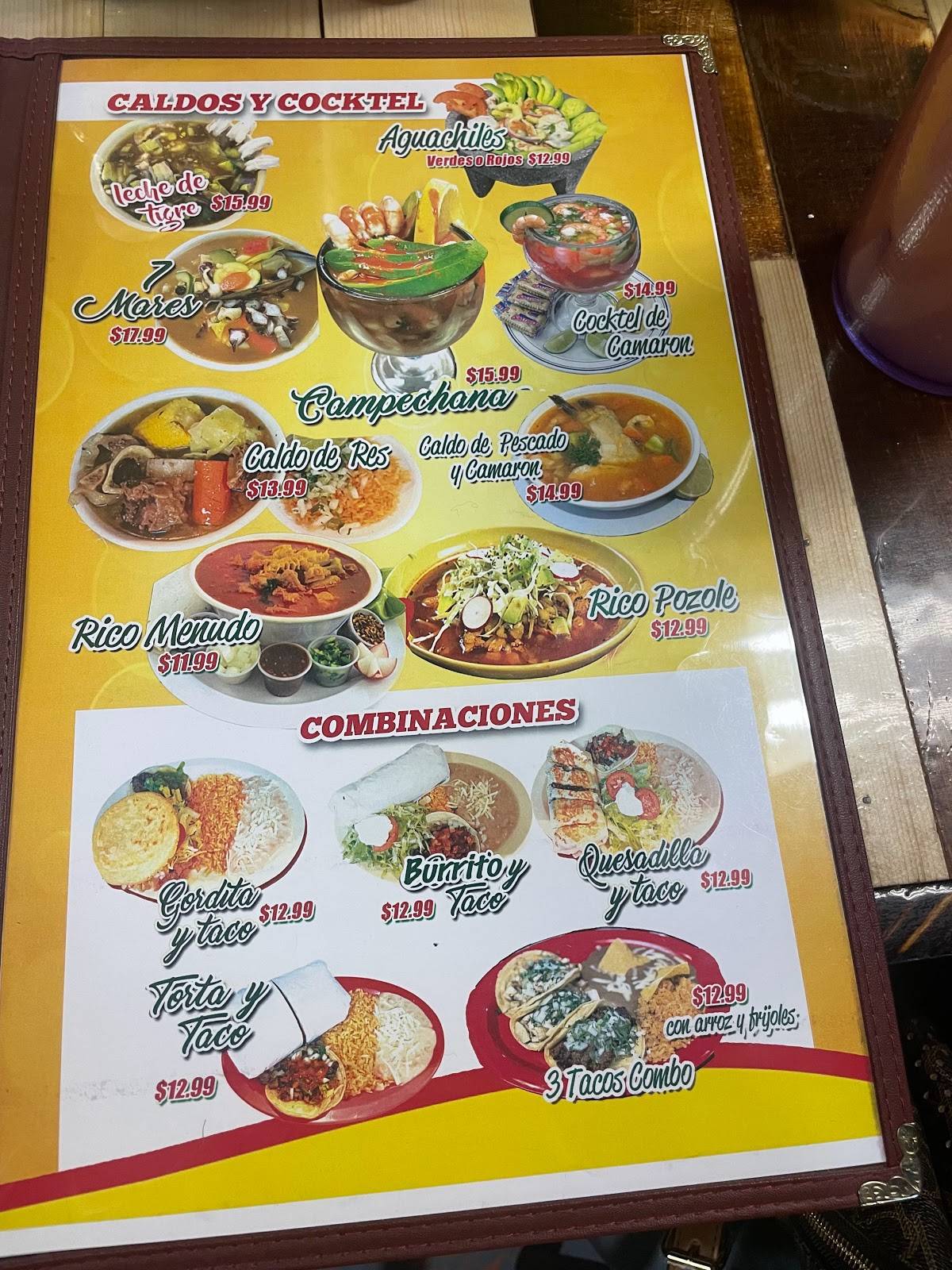 Menu at Restaurant El Gallo De Jalisco, Guymon