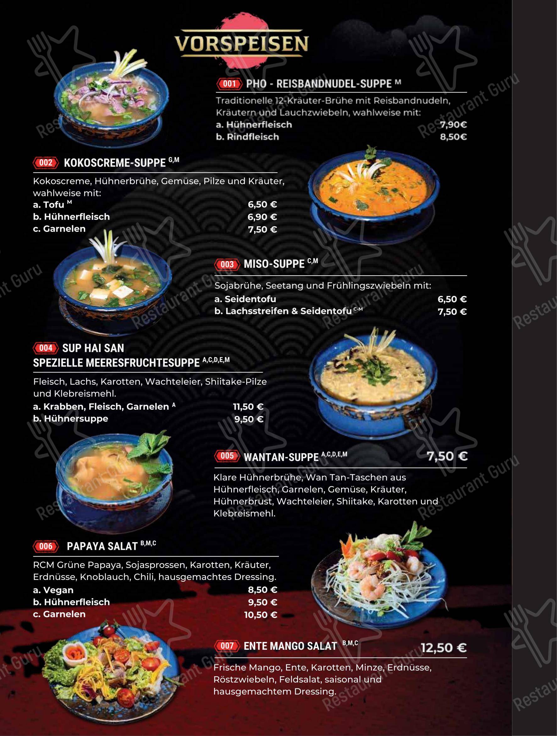 Speisekarte von Taste of Asia Germany GmbH restaurant, Chemnitz