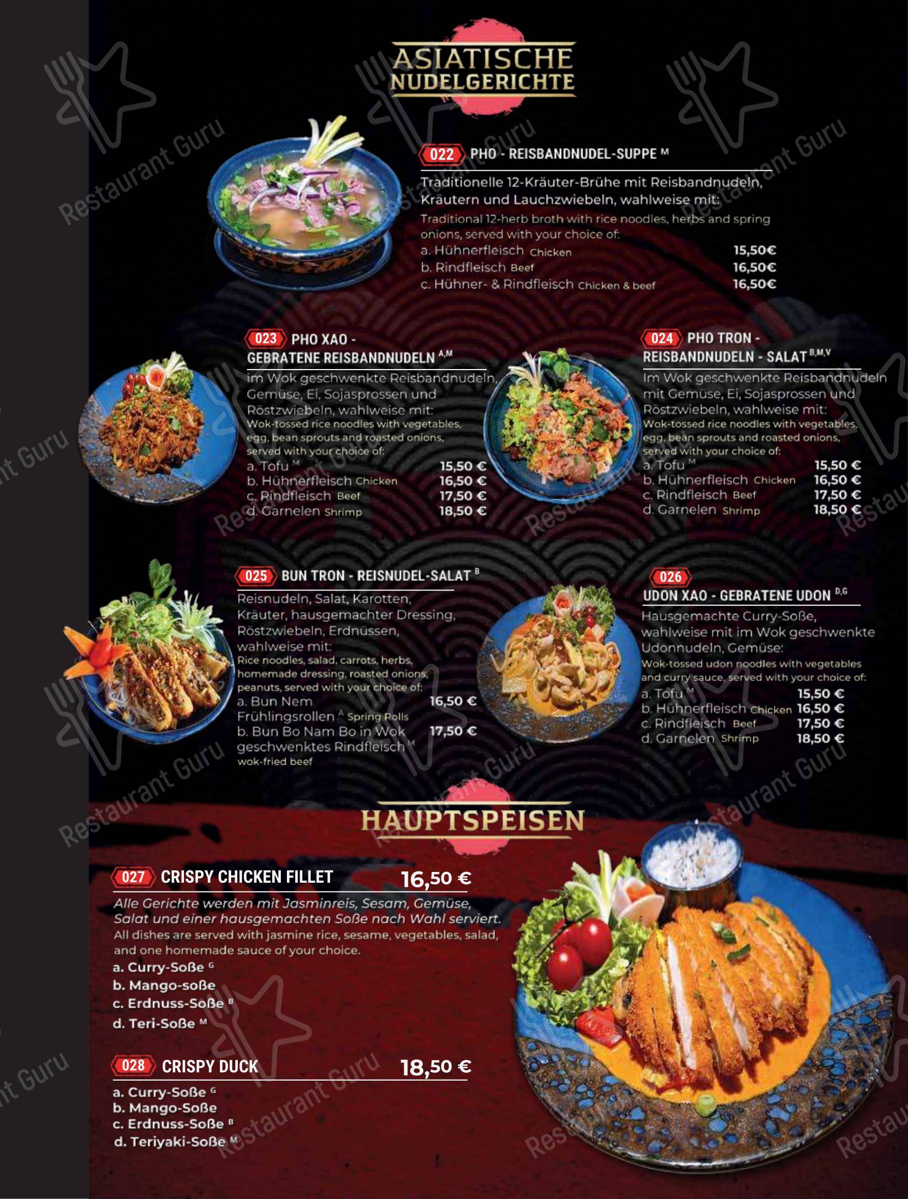 Speisekarte von Taste of Asia Germany GmbH restaurant, Chemnitz