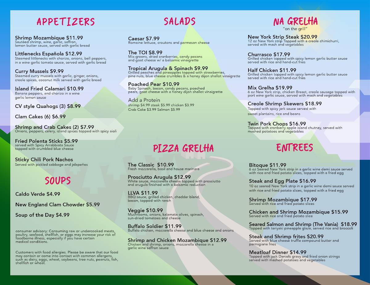 Menu at Taste of Island restaurant, East Providence, RI-114