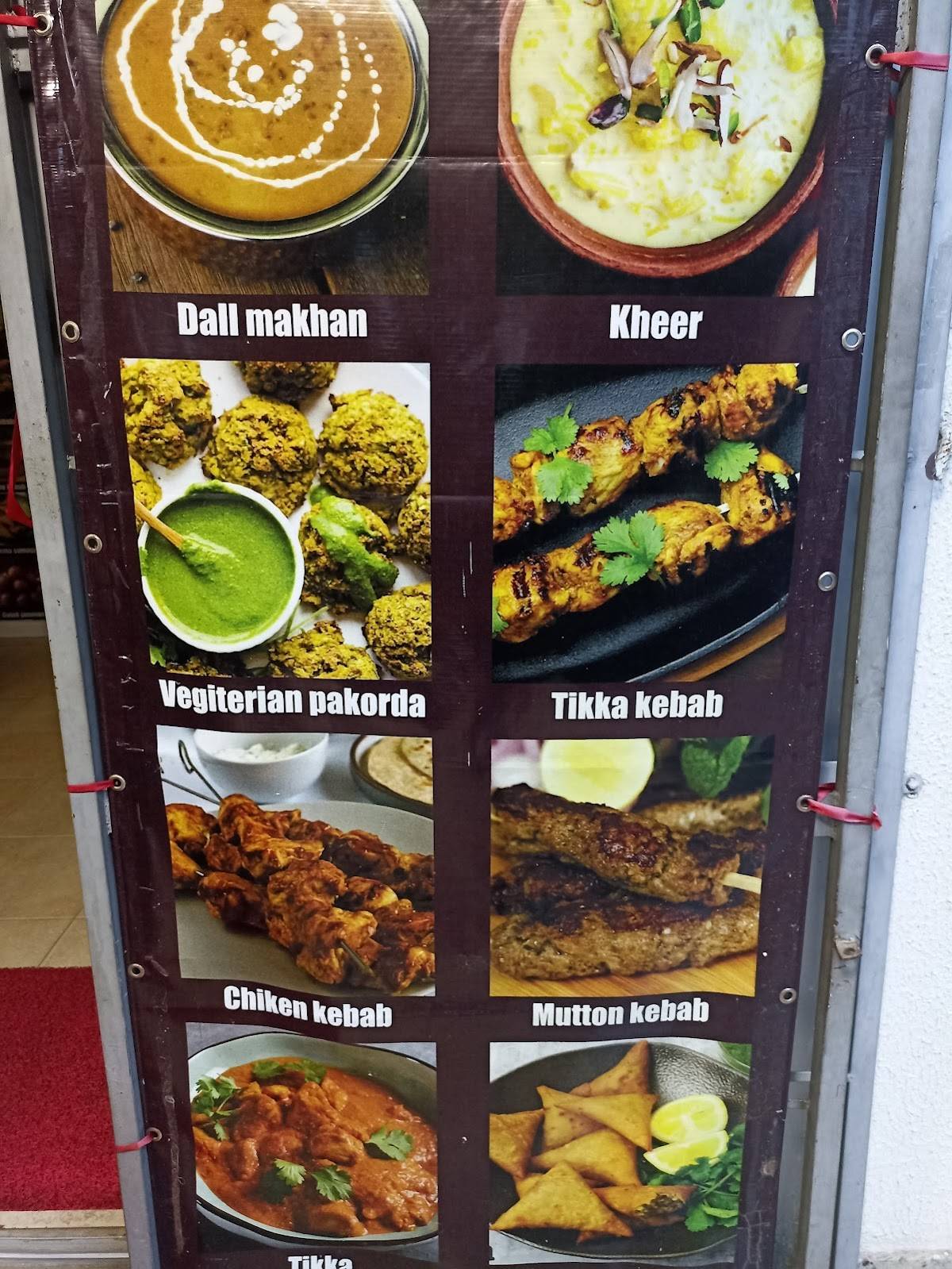 Menu em Taste of Pakistan restaurante, Brasília
