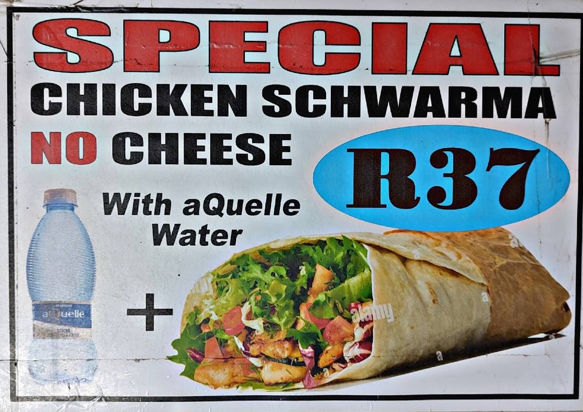 Menu at Tasty Shawarma restaurant, Isipingo