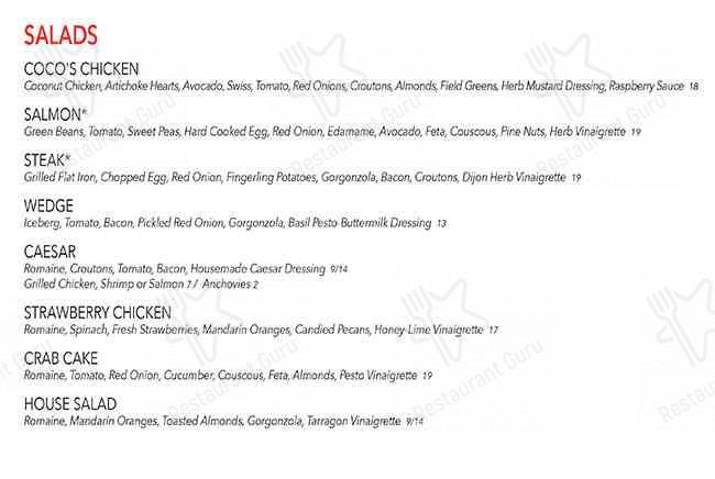 Menu at Taxi's Grille & Bar, Omaha