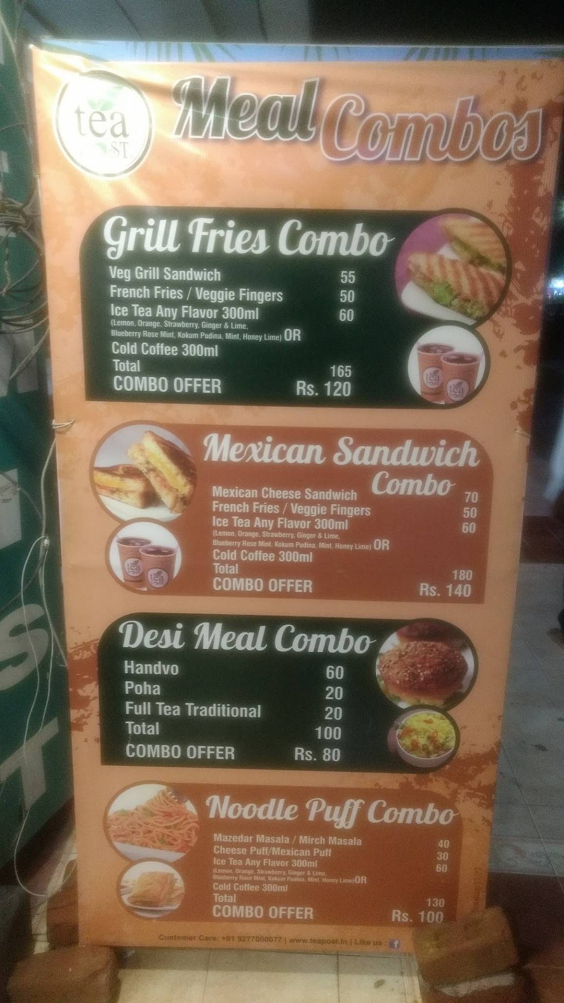 Menu at Tea Post, Ahmedabad, Garden Opp Sales India
